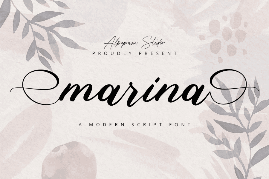 Marina Font · 1001 Fonts