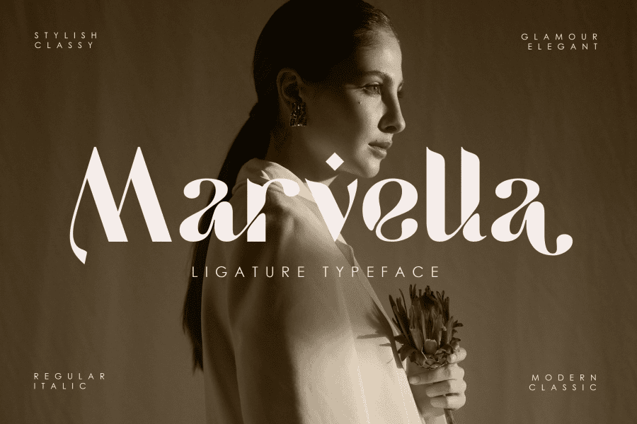 Marvella Typeface Font Family · 1001 Fonts