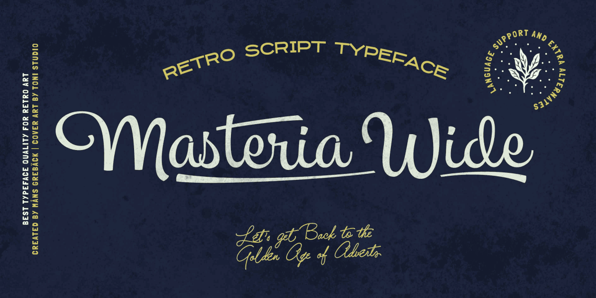 Masteria Wide PERSONAL USE Font Family · 1001 Fonts