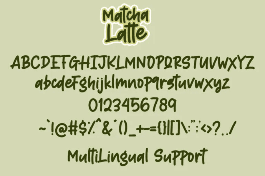 Matcha Latte Font · 1001 Fonts