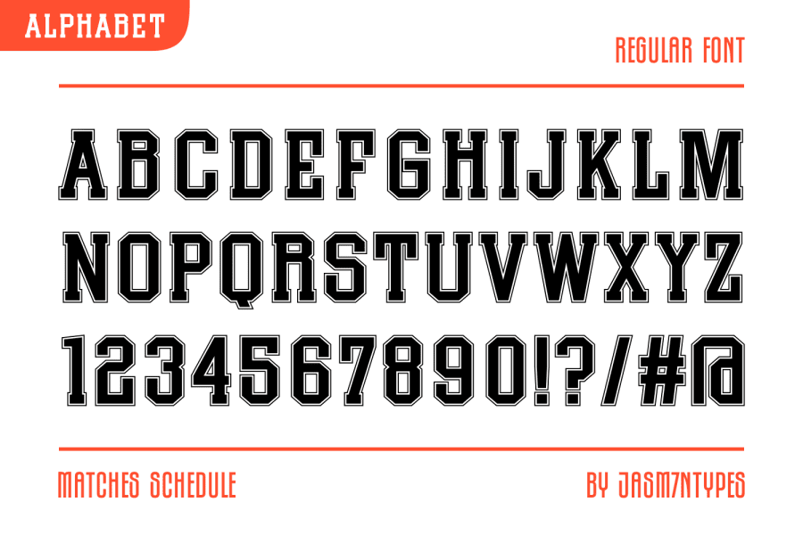 Matches Schedule Font Family · 1001 Fonts