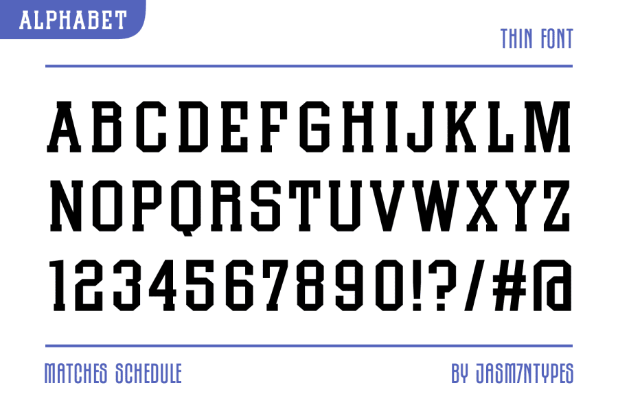 Matches Schedule Font Family · 1001 Fonts
