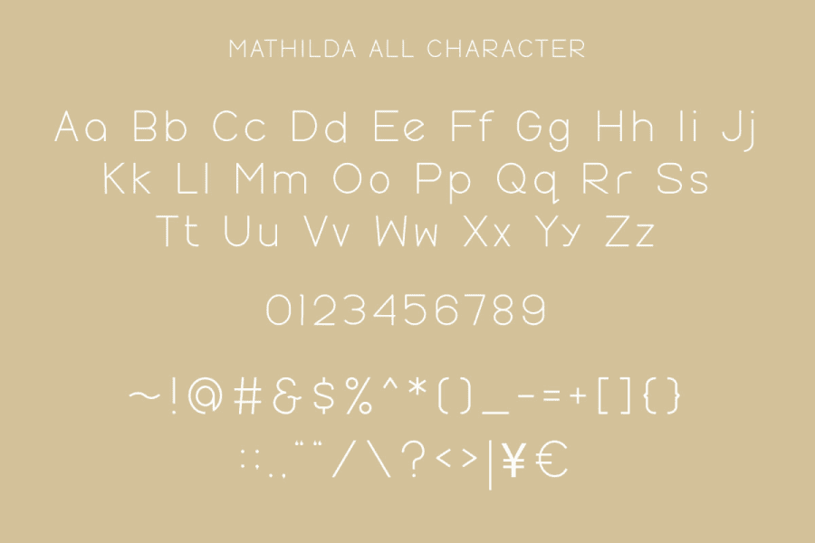 Mathilda Font · 1001 Fonts
