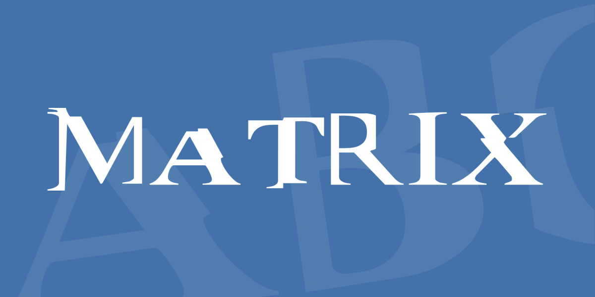 Matrix Font · 1001 Fonts