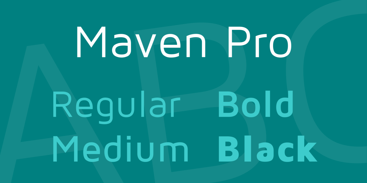 Maven Pro Font Family · 1001 Fonts