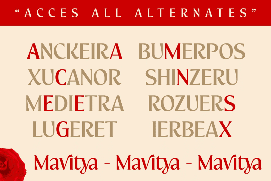 Mavitya Font · 1001 Fonts