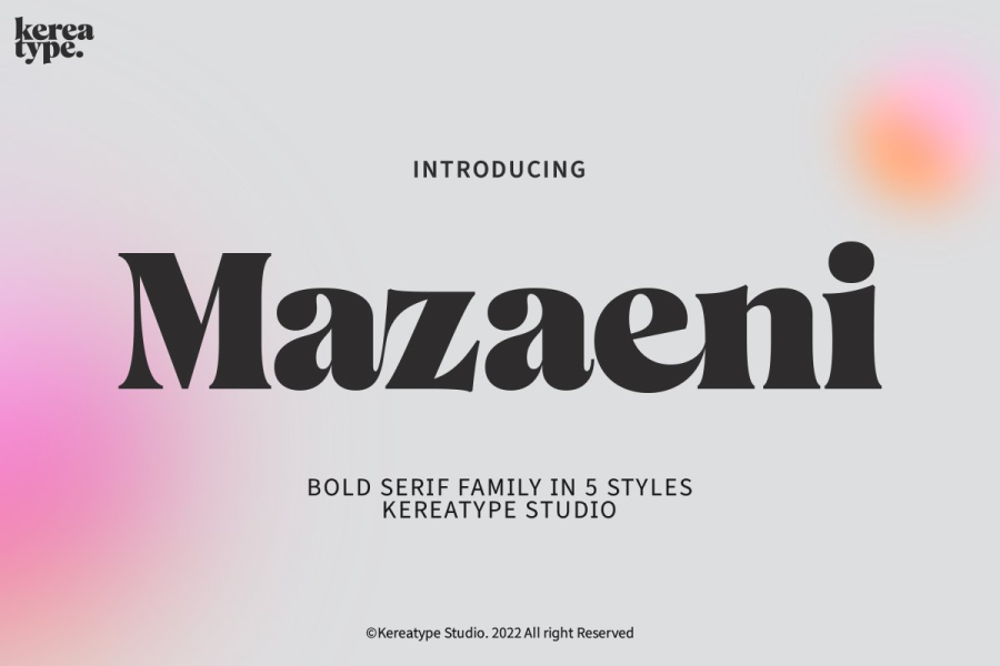 Mazaeni Trial Font Family · 1001 Fonts