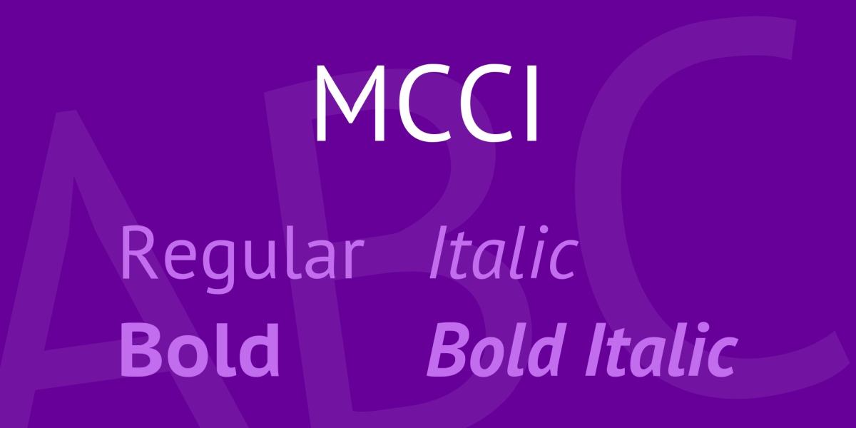 MCCI Font Family · 1001 Fonts