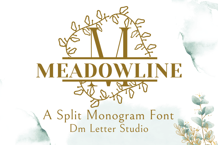 1 Free Canva Split Monogram Font · 1001 Fonts