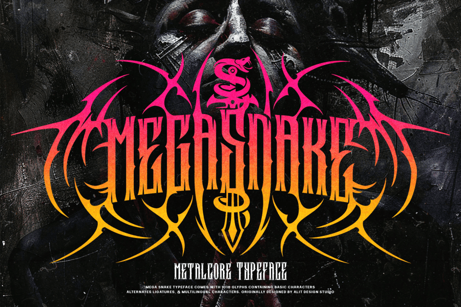 Mega Snake Font · 1001 Fonts