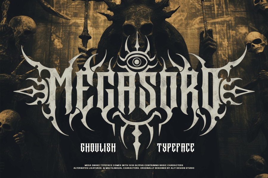 18 Free Brutalist, Gothic, Satanic Fonts · 1001 Fonts