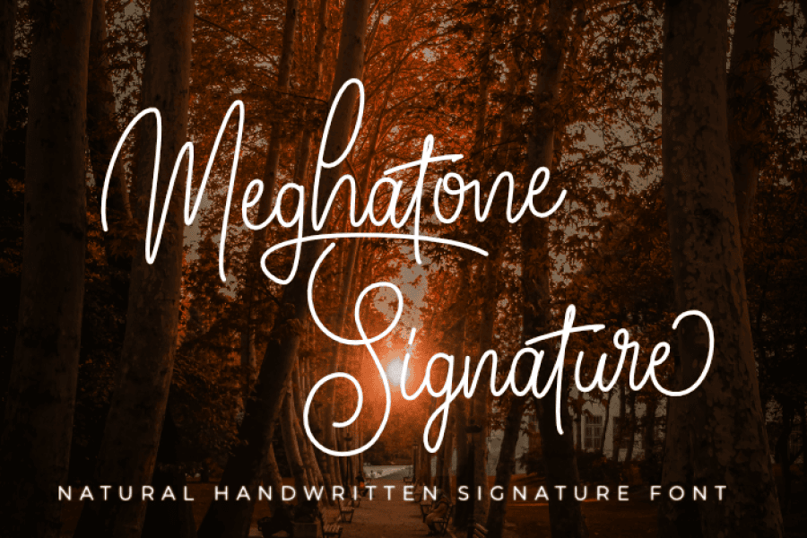 Meghatone Signature Font · 1001 Fonts