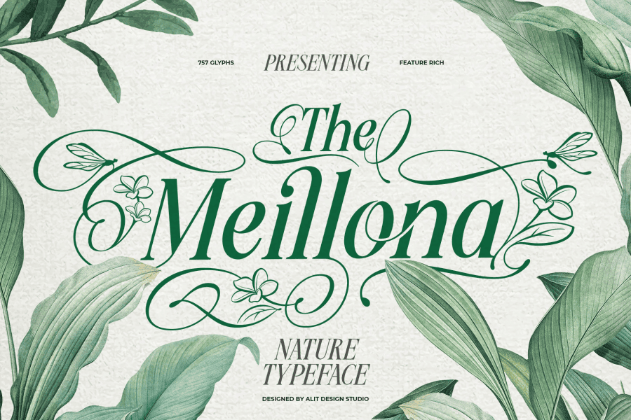 1 Free With Leaves Font · 1001 Fonts