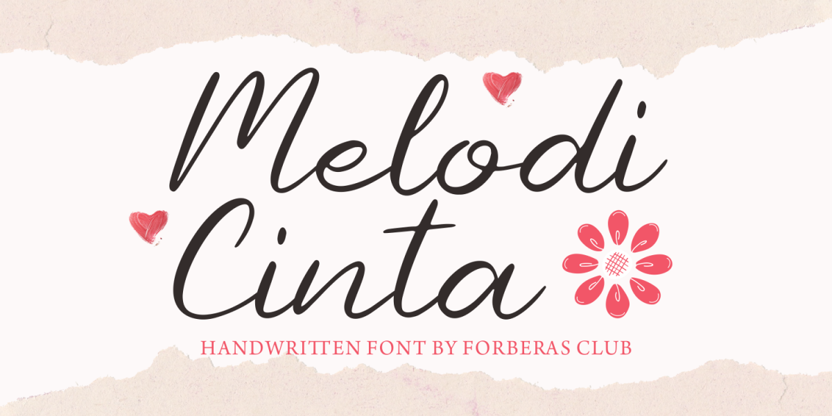 Melody Cinta Font · 1001 Fonts