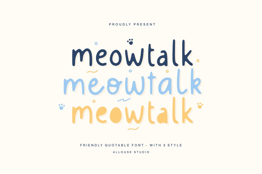 Meowtalk Demo Font Family · 1001 Fonts