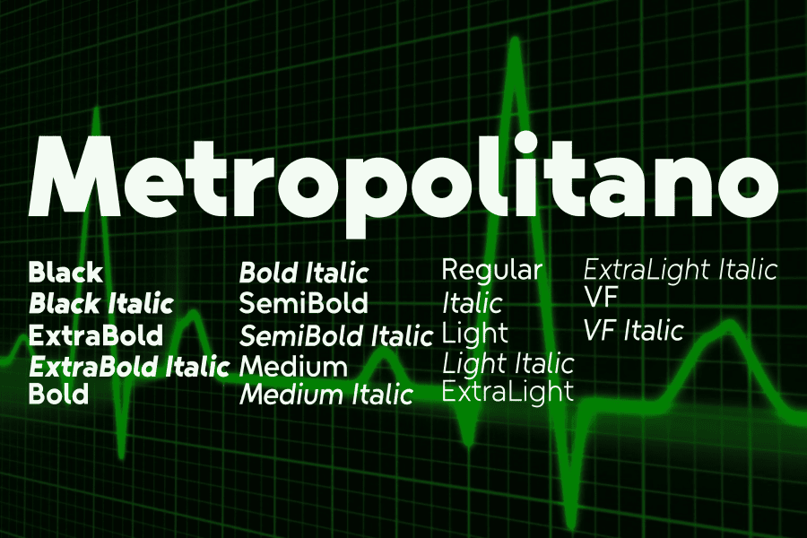 Metropolitano Font Family · 1001 Fonts