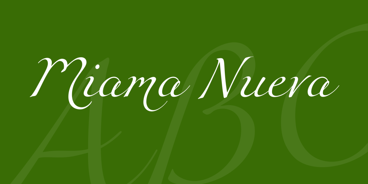 Miama Nueva Font · 1001 Fonts