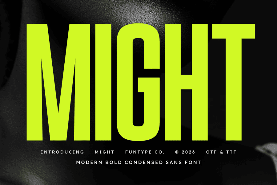 1 Free Jersey, Might Font · 1001 Fonts
