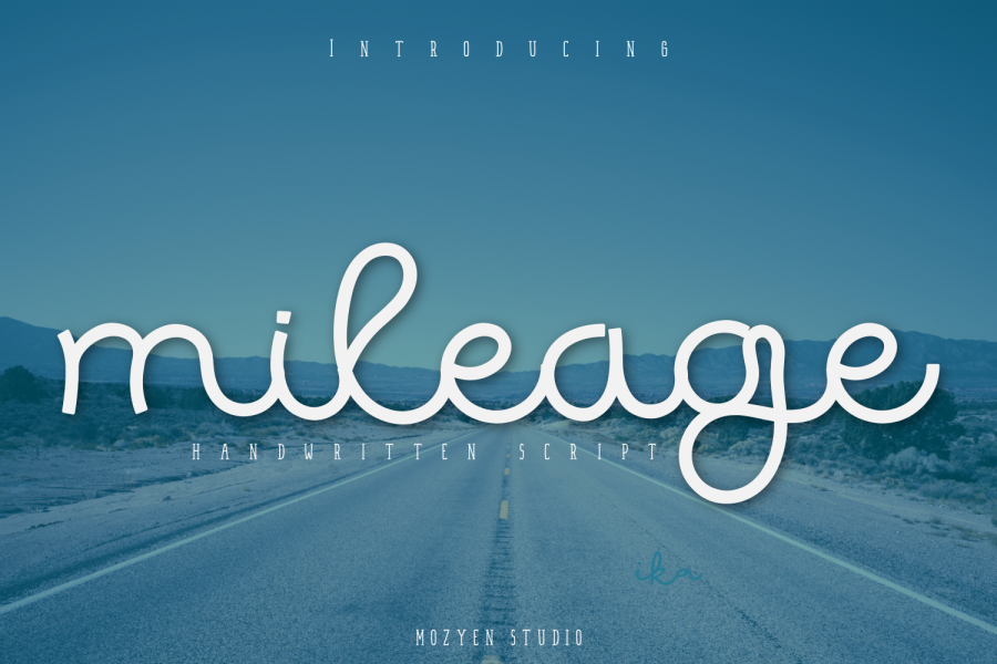 mileage Font · 1001 Fonts