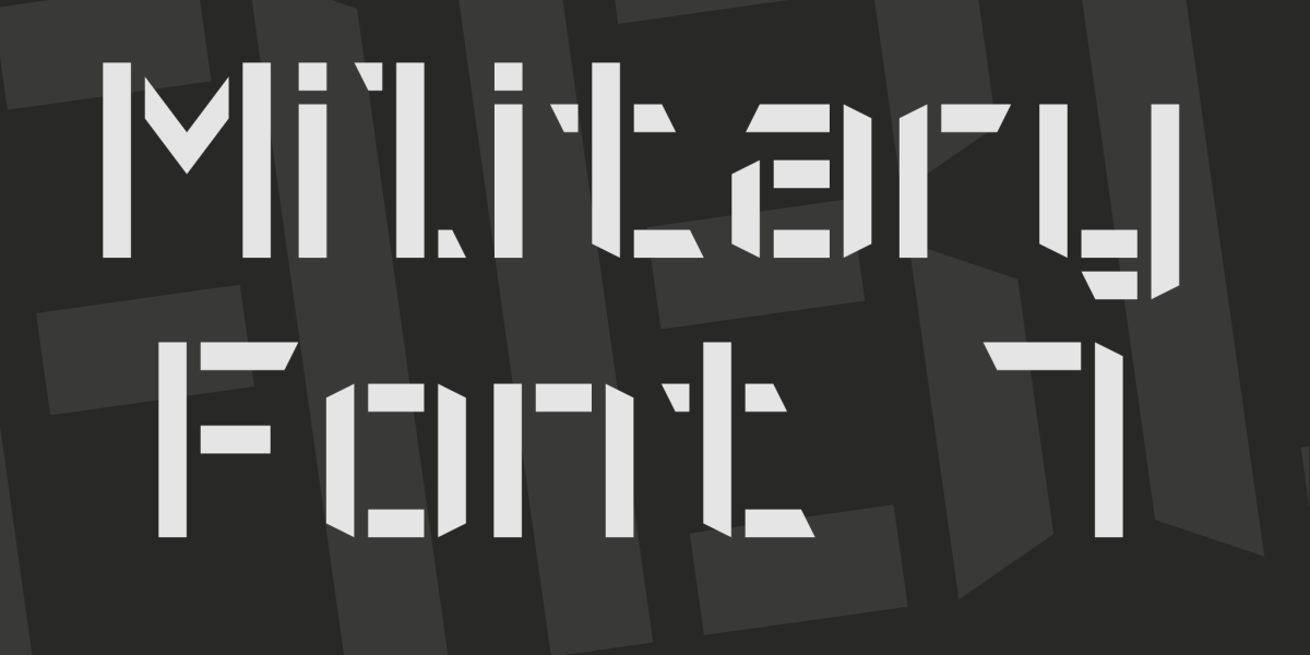 Military Font 7 Font · 1001 Fonts