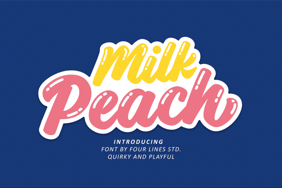Milk Peach Font Family · 1001 Fonts
