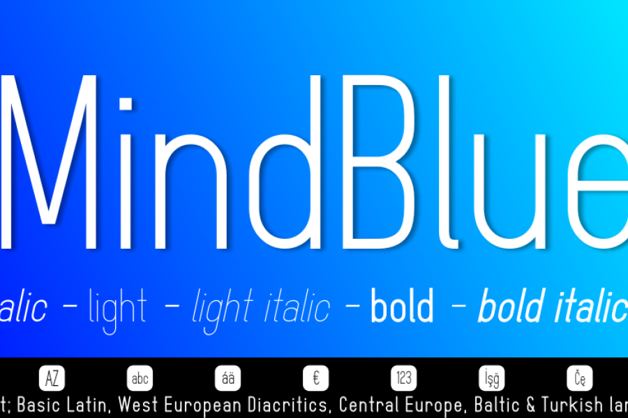 MindBlue Font Family · 1001 Fonts