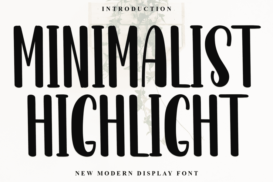 Minimalist Highlight Font · 1001 Fonts