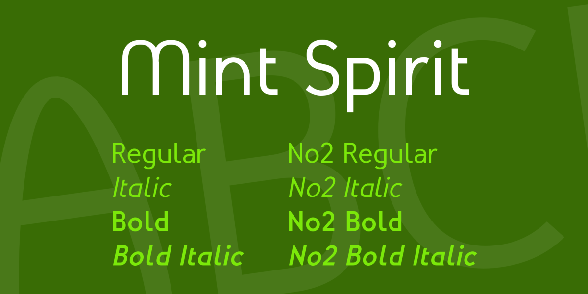 Mint Spirit Font Family · 1001 Fonts