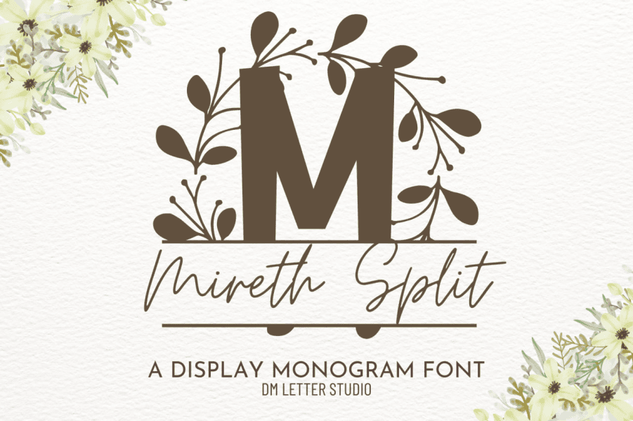 5 Free Personalized Name Sign, Refined Split Monogram Fonts · 1001 Fonts