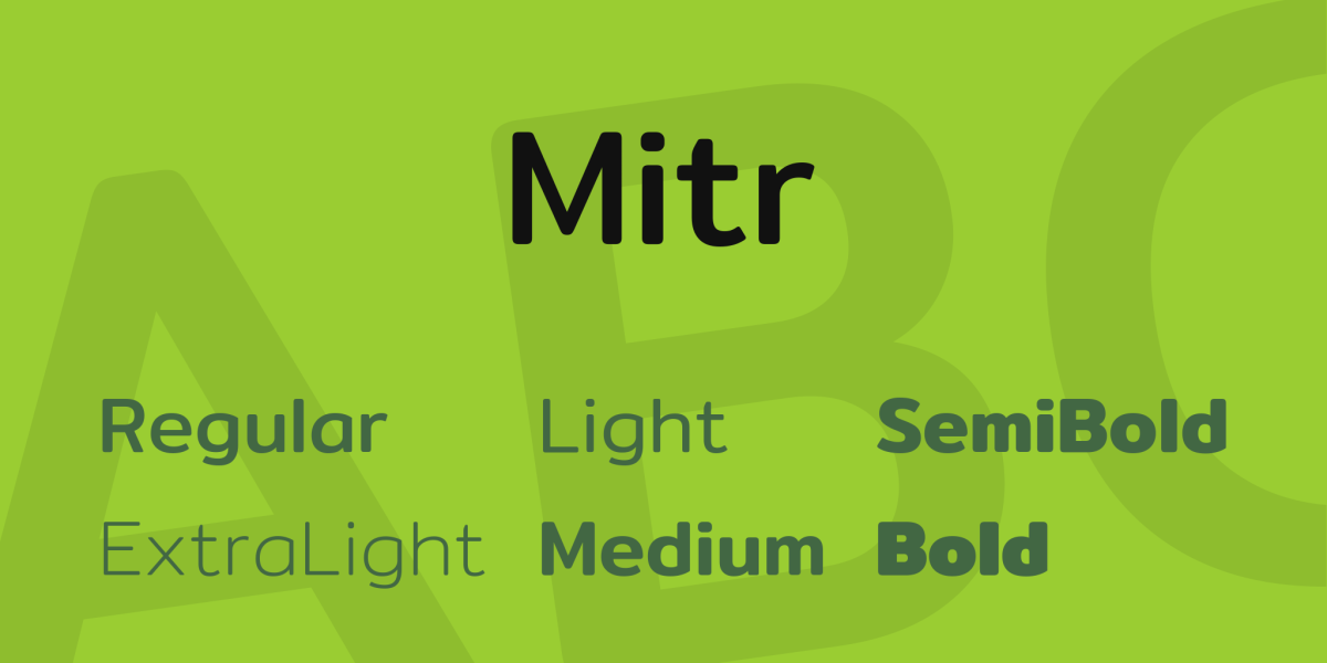 Mitr Font Family · 1001 Fonts