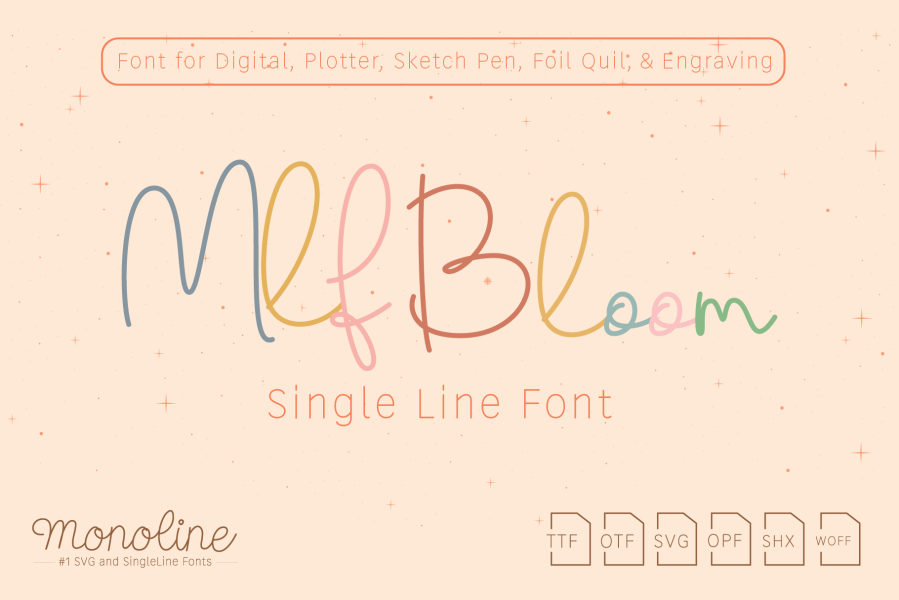 8 Free Single Line Fonts · 1001 Fonts