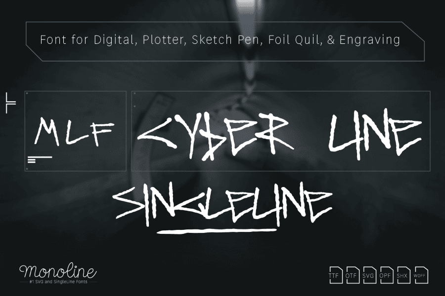 MLF Cyber Line Demo Font · 1001 Fonts