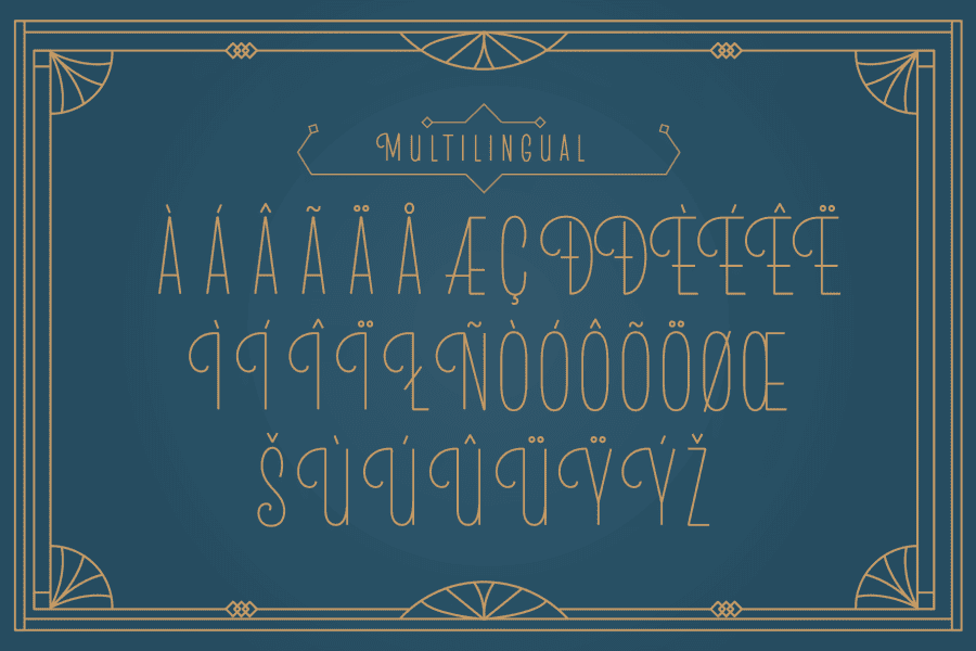 MLF Flair Deco SingleLine TRIAL Font · 1001 Fonts