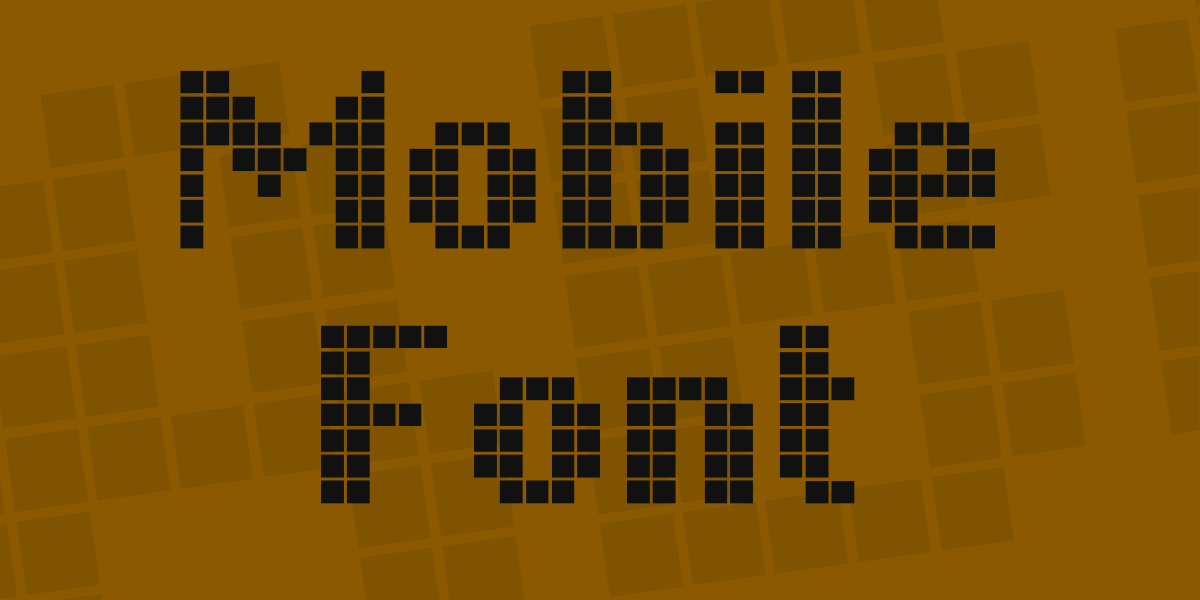 Mobile Font Font · 1001 Fonts