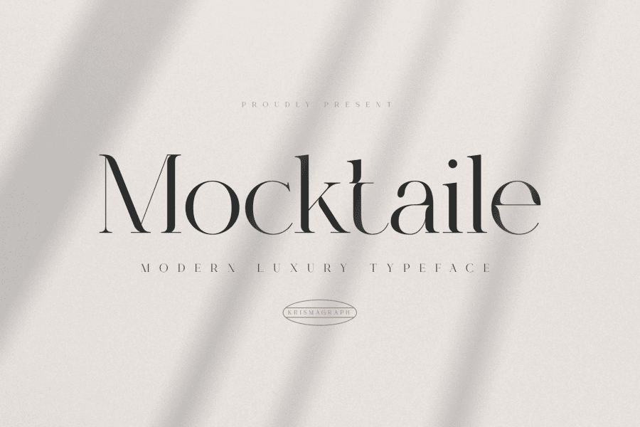 Mocktaile Typeface PERSONAL USE ONLY Font · 1001 Fonts