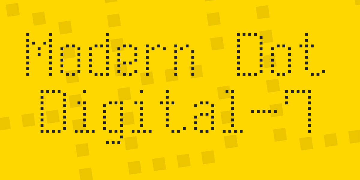 Modern Dot Digital-7 Font · 1001 Fonts