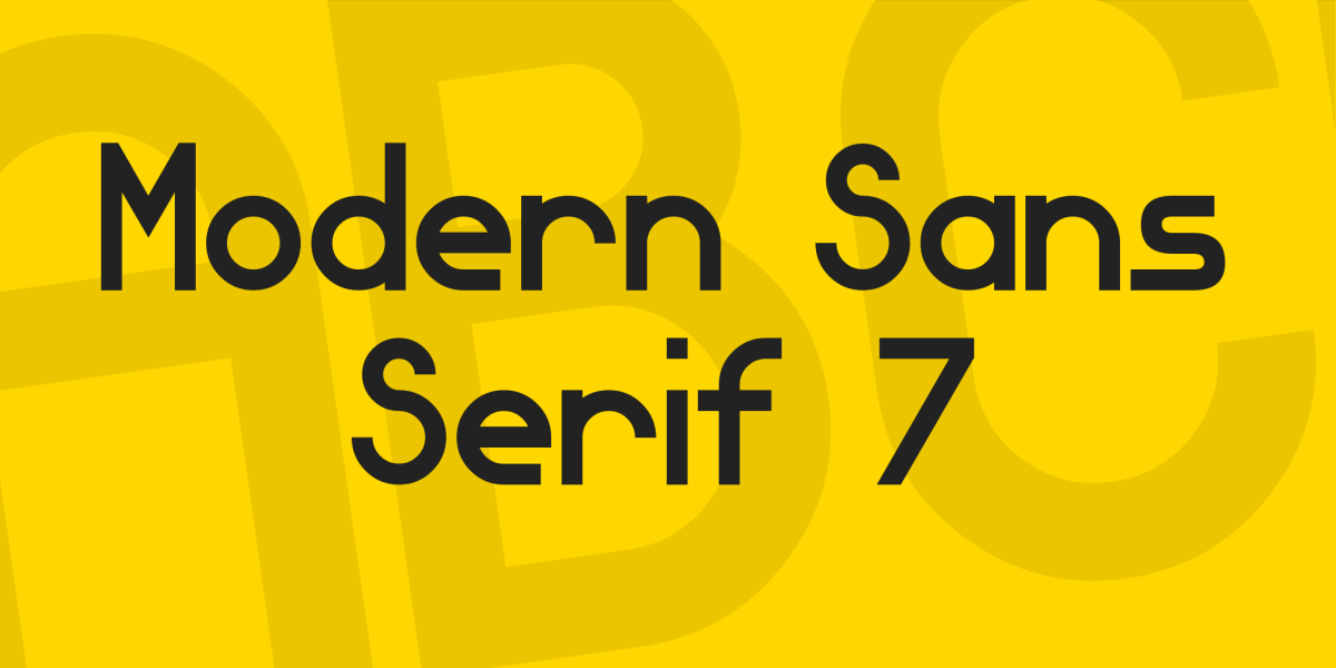 Modern Sans Serif 7 Font · 1001 Fonts