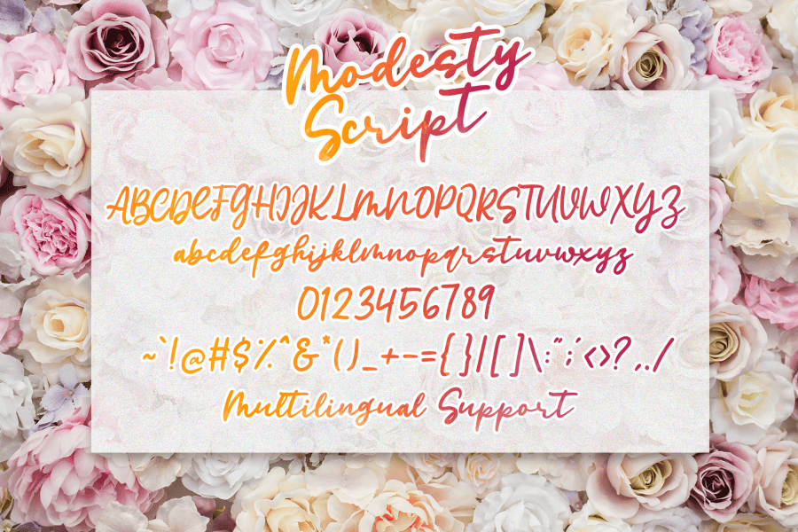 Modesty Script Font · 1001 Fonts