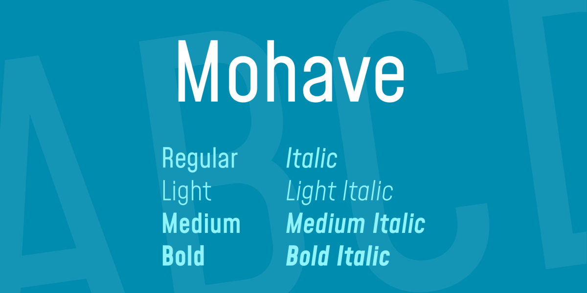 Mohave Font Family · 1001 Fonts