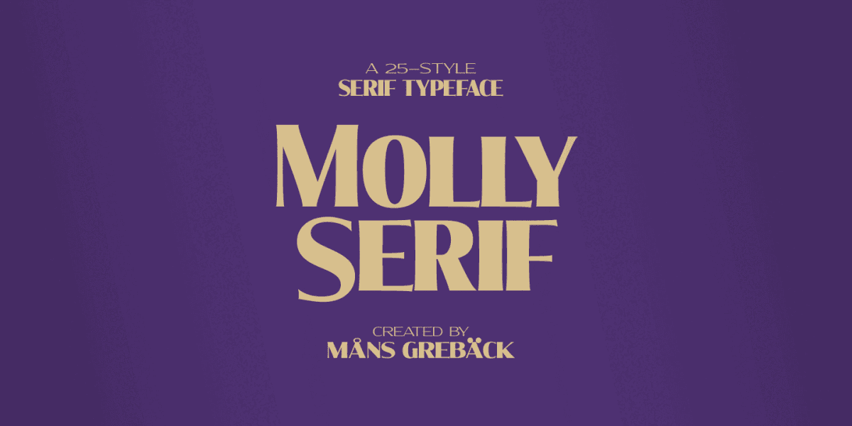 Molly Serif XE PERSONAL Font Family · 1001 Fonts