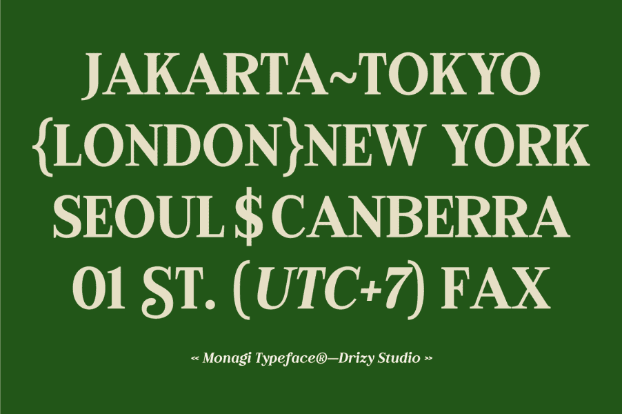 Monagi Demo Font · 1001 Fonts