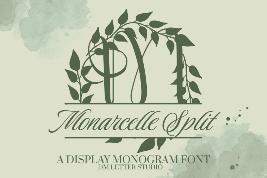 1 Free Glowforge Split Monogram, Monarcelle Split Monogram ...