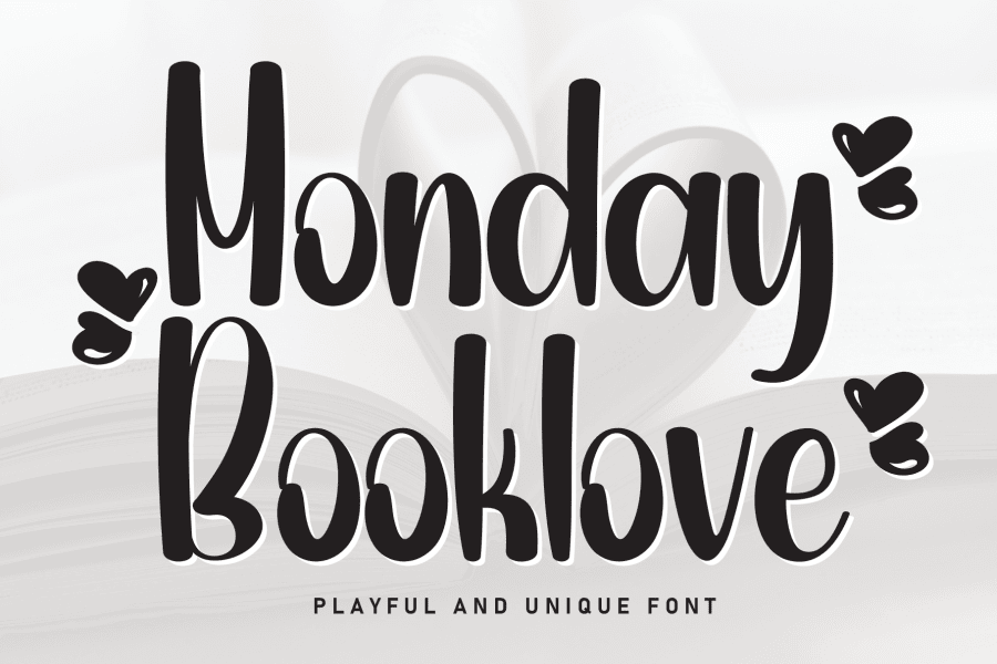 Monday Booklove Font · 1001 Fonts