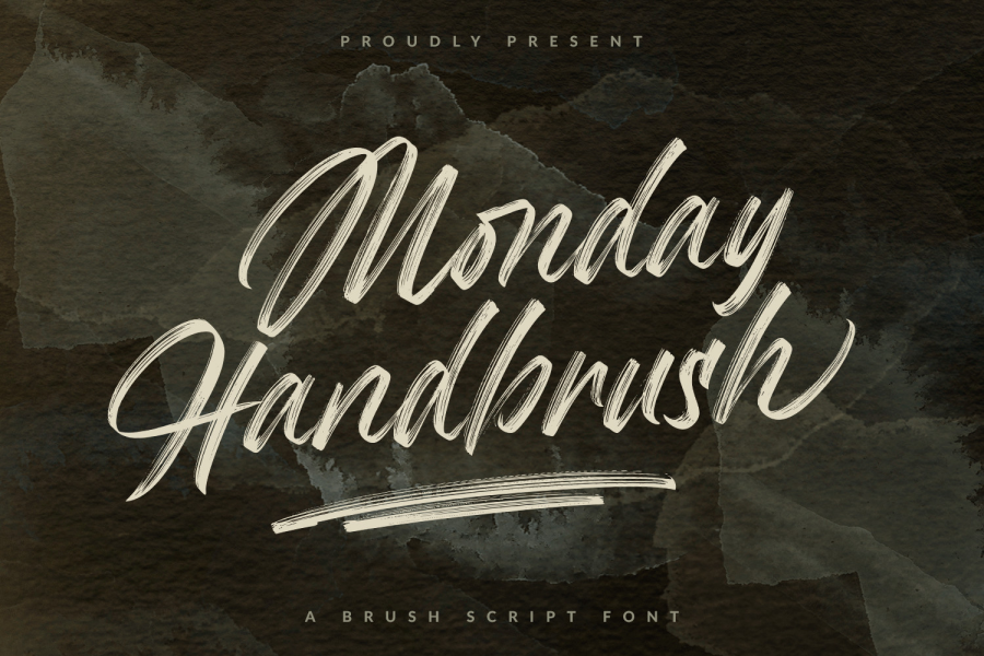 Monday Handbrush Font · 1001 Fonts