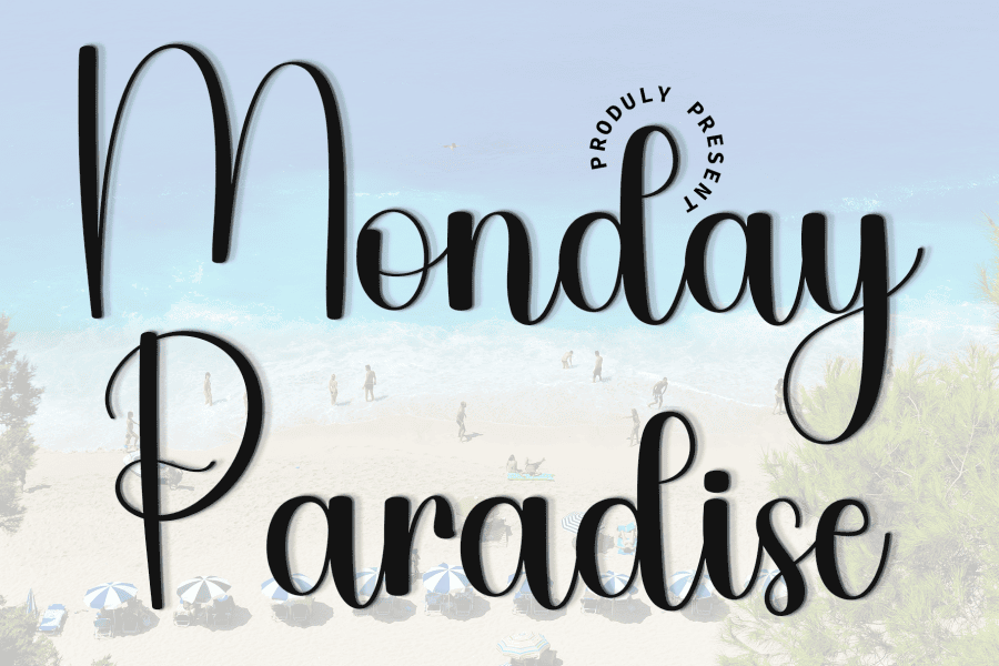 1 Free Brush, Monday, Semi Rounded Font · 1001 Fonts
