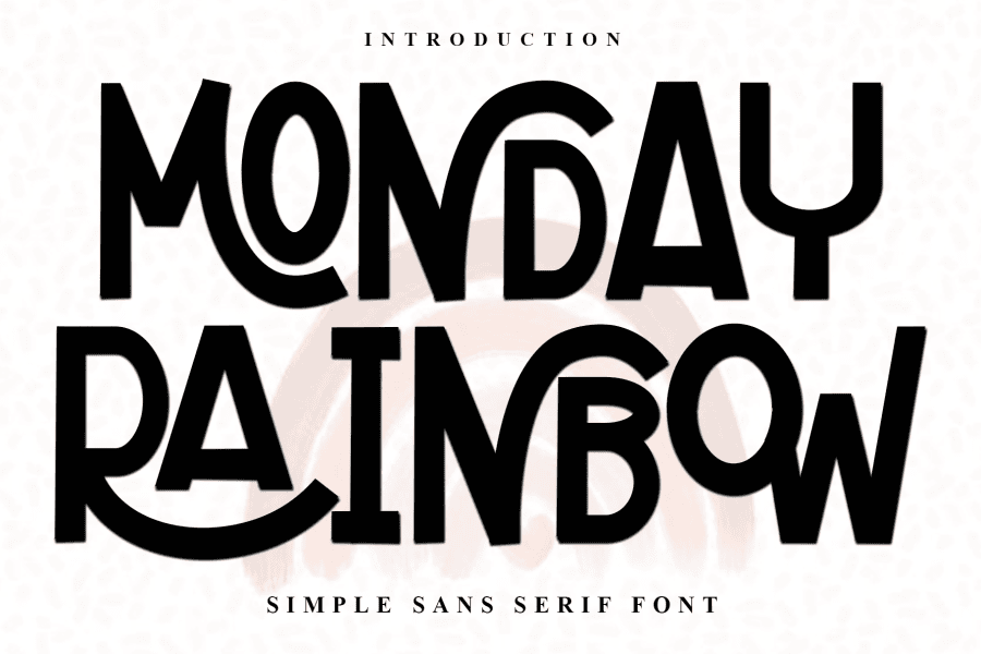 Monday Rainbow Font · 1001 Fonts