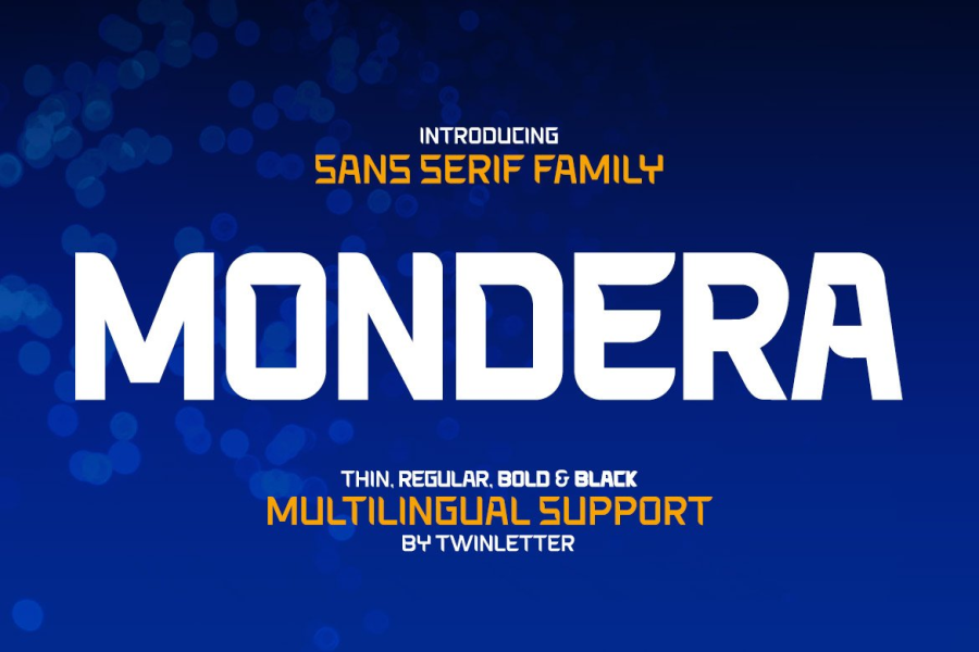 MONDERA Font Family · 1001 Fonts