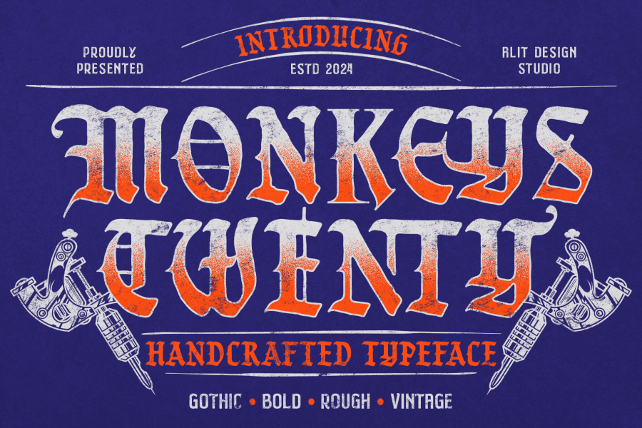 Monkeys Twenty Font · 1001 Fonts