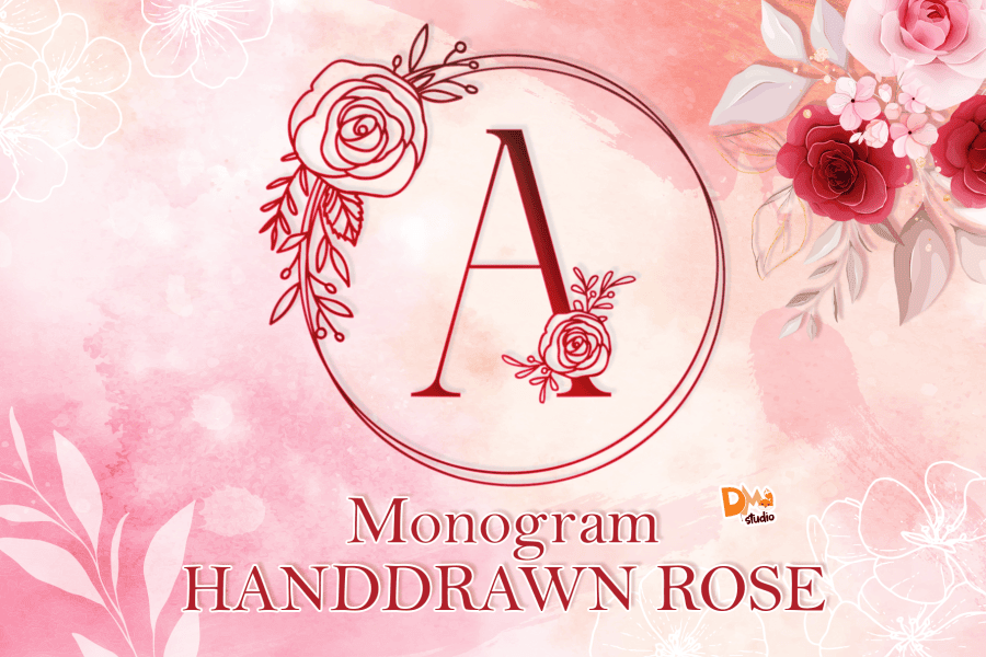 Monogram Handdrawn Rose Font · 1001 Fonts