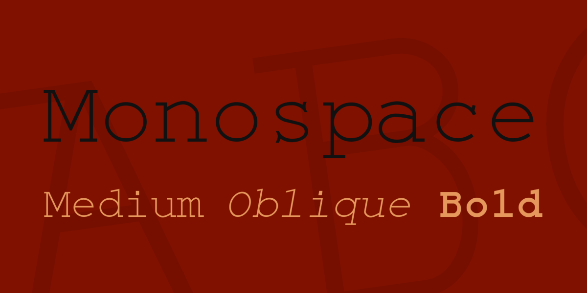 Monospace Font Family · 1001 Fonts